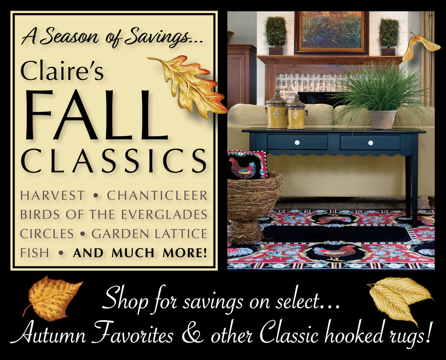 Claire Murray Hooked Rugs and Home Decor