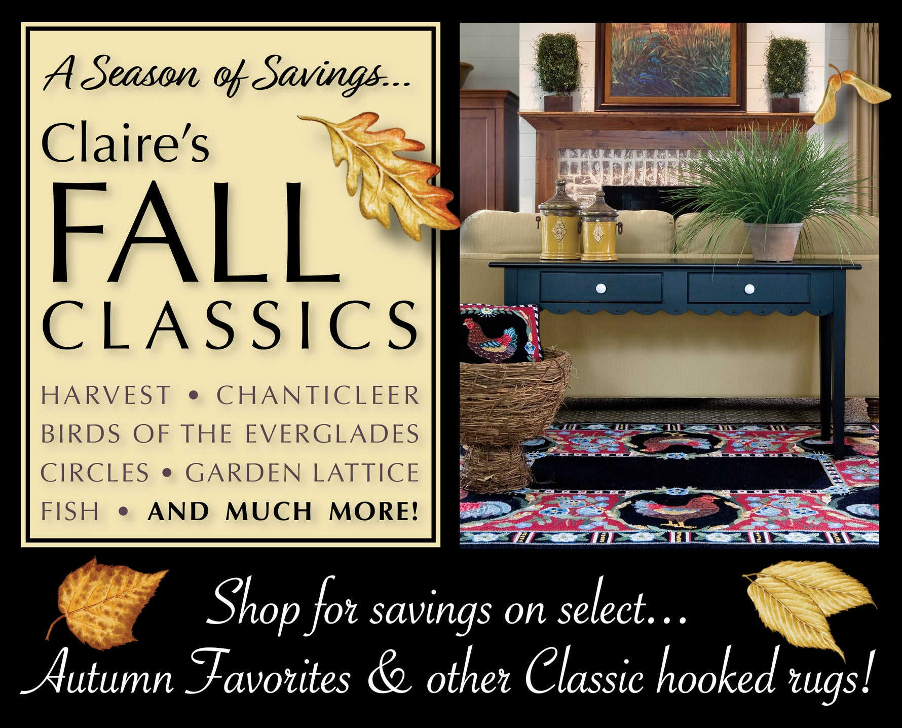 Claire Murray Hooked Rugs and Home Decor