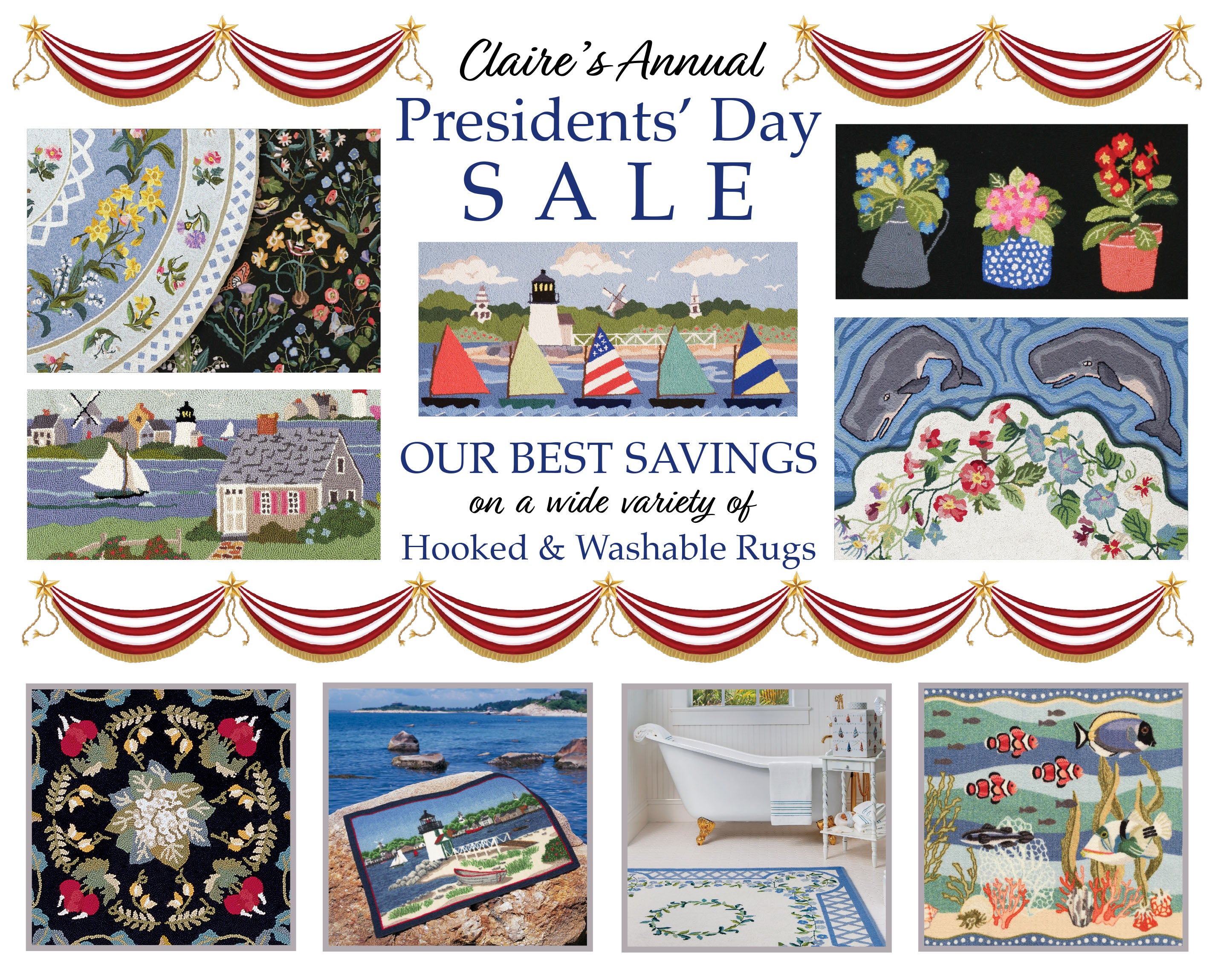 Claire Murray Hooked Rugs and Home Decor